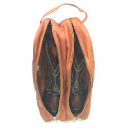 Soft Leather Cowboy Boot Bag - Personalized Western Luggage